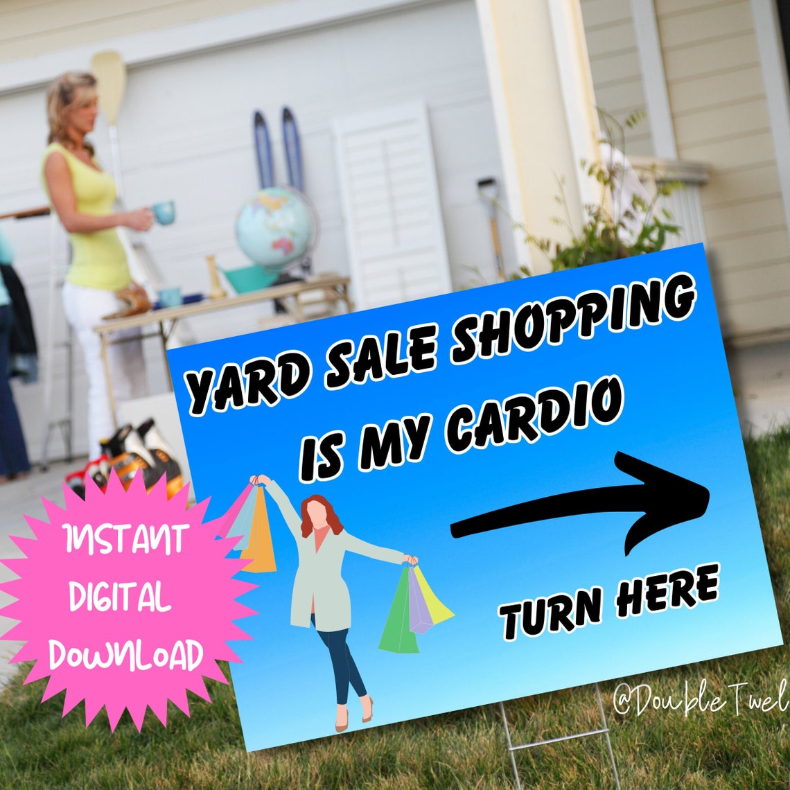 Funny Garage Sale Sign, DIY Yard Sale Printable, Printable Garage Sale ...
