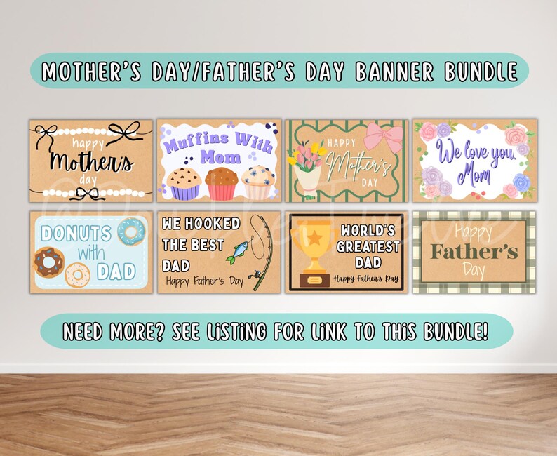 Mother's Day Painted Banner Bundle | Muffins With Mom & Brunch Event ...