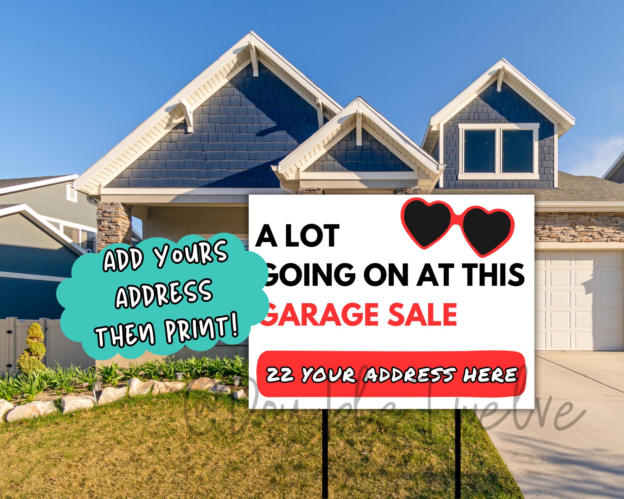 Funny Garage Sale Sign, Taylor Swift Sign, Swifty, A Lot Going On, Editable Template, Yard Sign ...