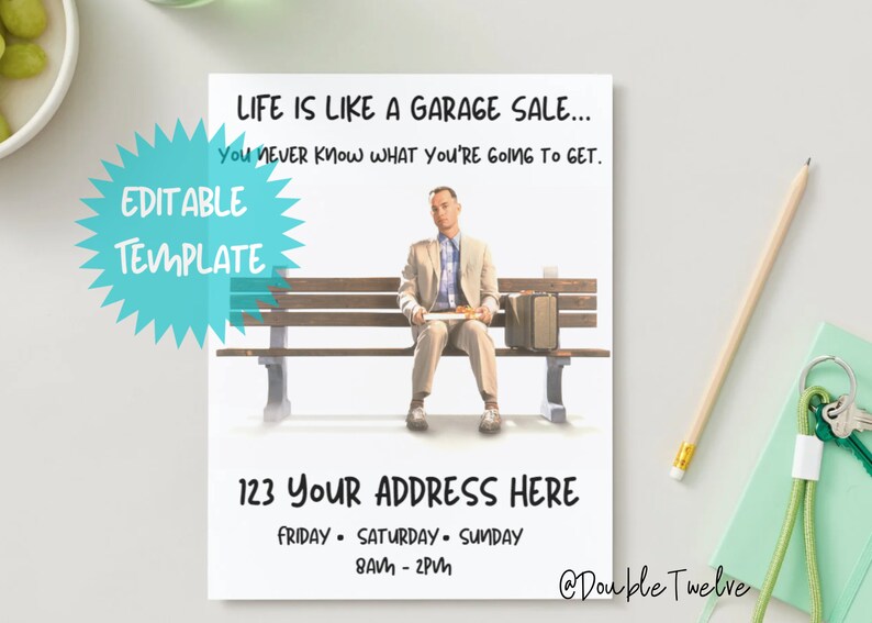Custom Garage Sale Flyers, Edit Then Print Template, Funny Garage Sale ...