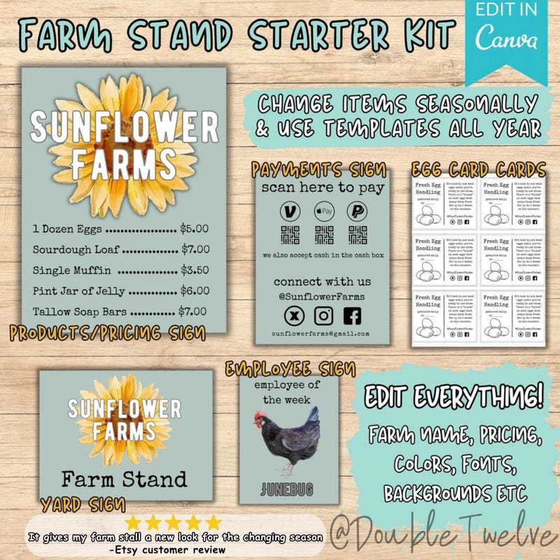 Menu Design Farm to Table - Etsy