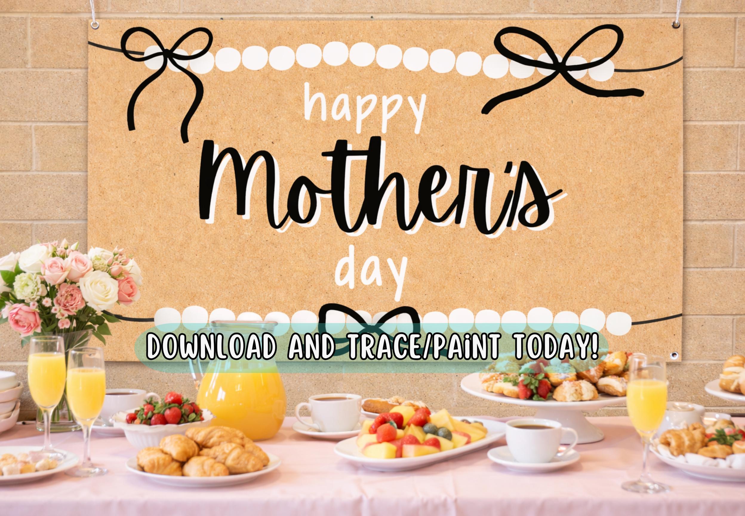 Mother's Day Painted Banner Bundle | Muffins With Mom & Brunch Event ...