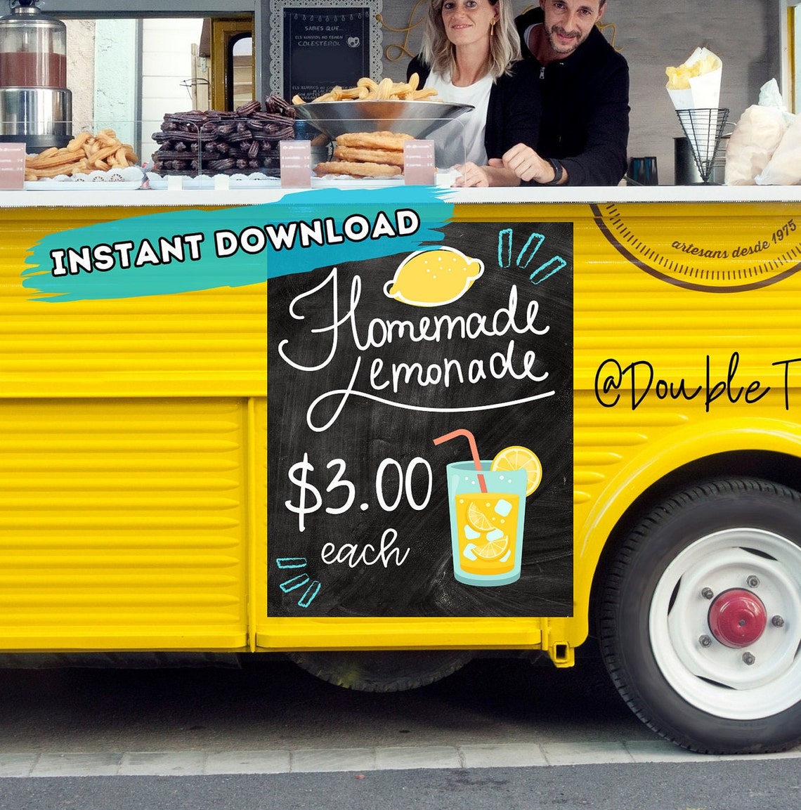 Lemonade Stand Sign, Food Truck, Farmer's Market, Vender Booth ...