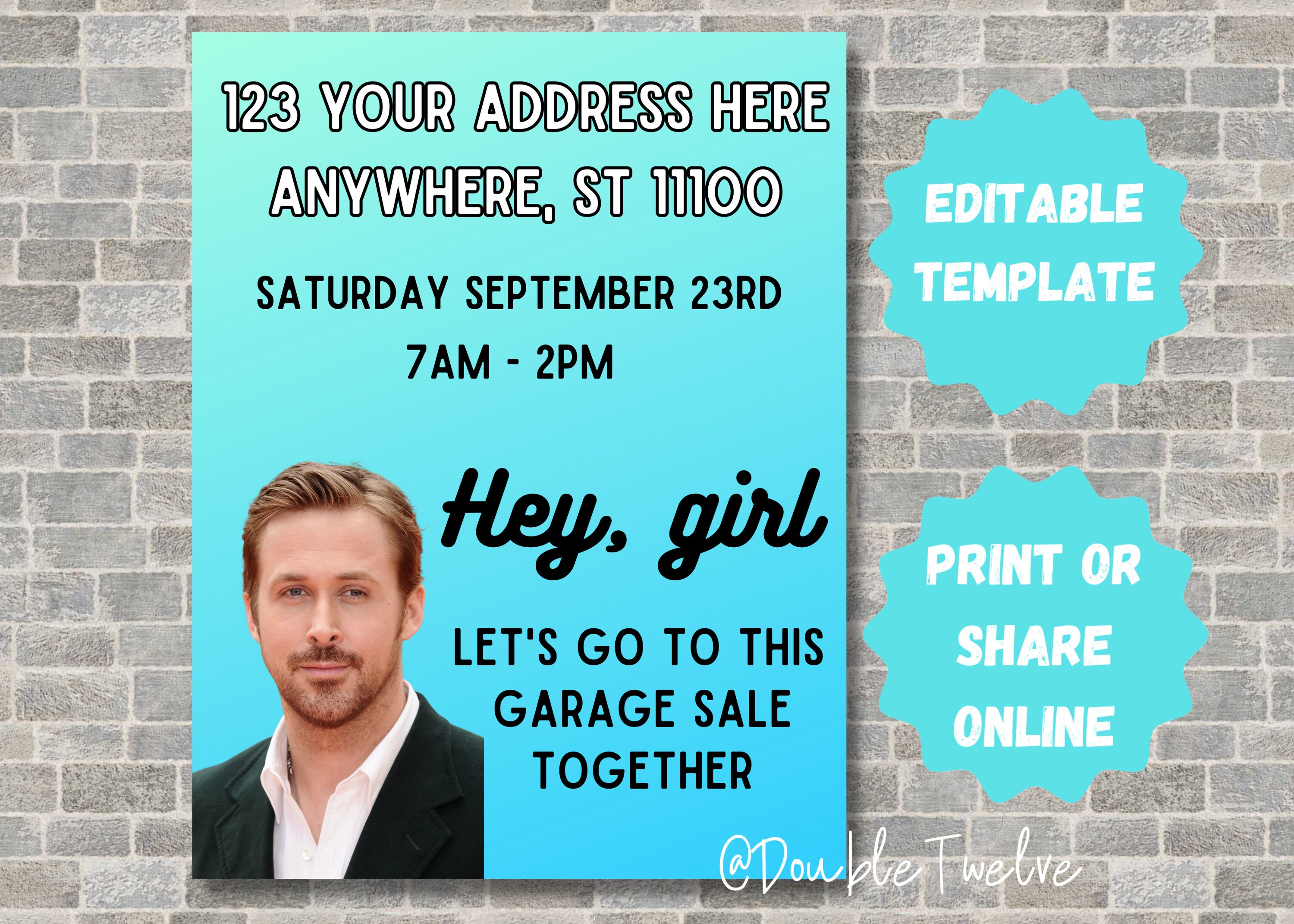 Garage Sale Flyer, Funny Garage Sale Sign, Custom Garage Sale Mailer ...