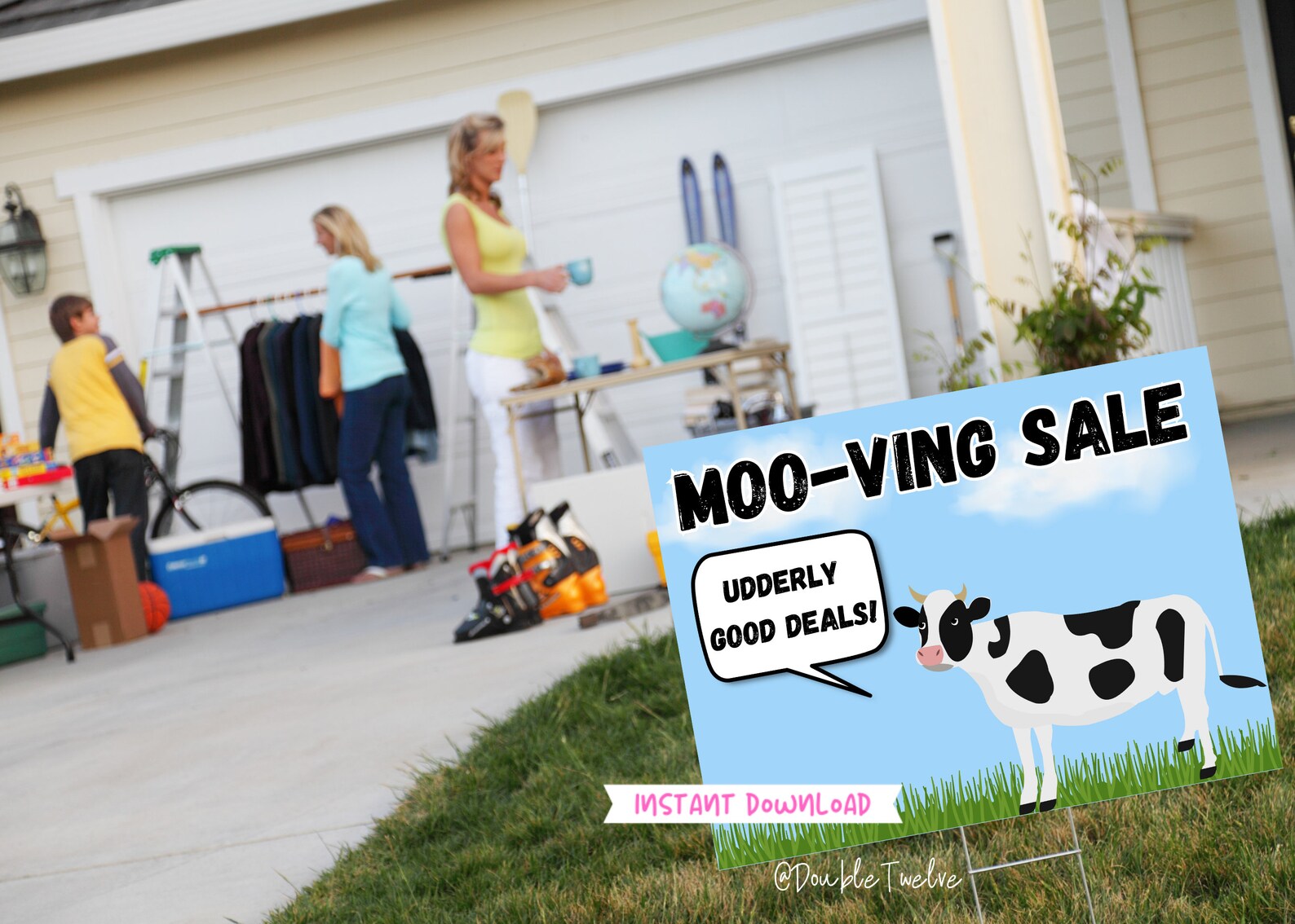 Funny Moving Signs, Garage Sale Printable, DIY Yard Sale Signs, Street ...