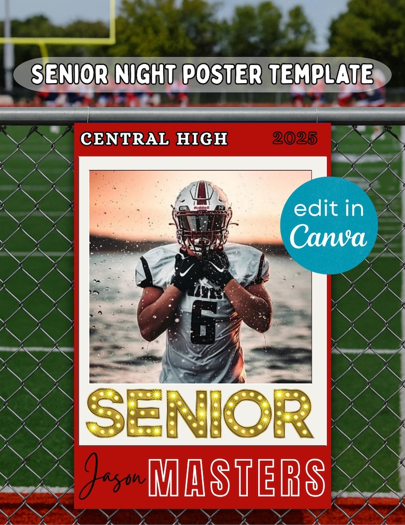 Editable Senior Photos Poster, Cheer Dance Drill Team, Graduation Yard ...