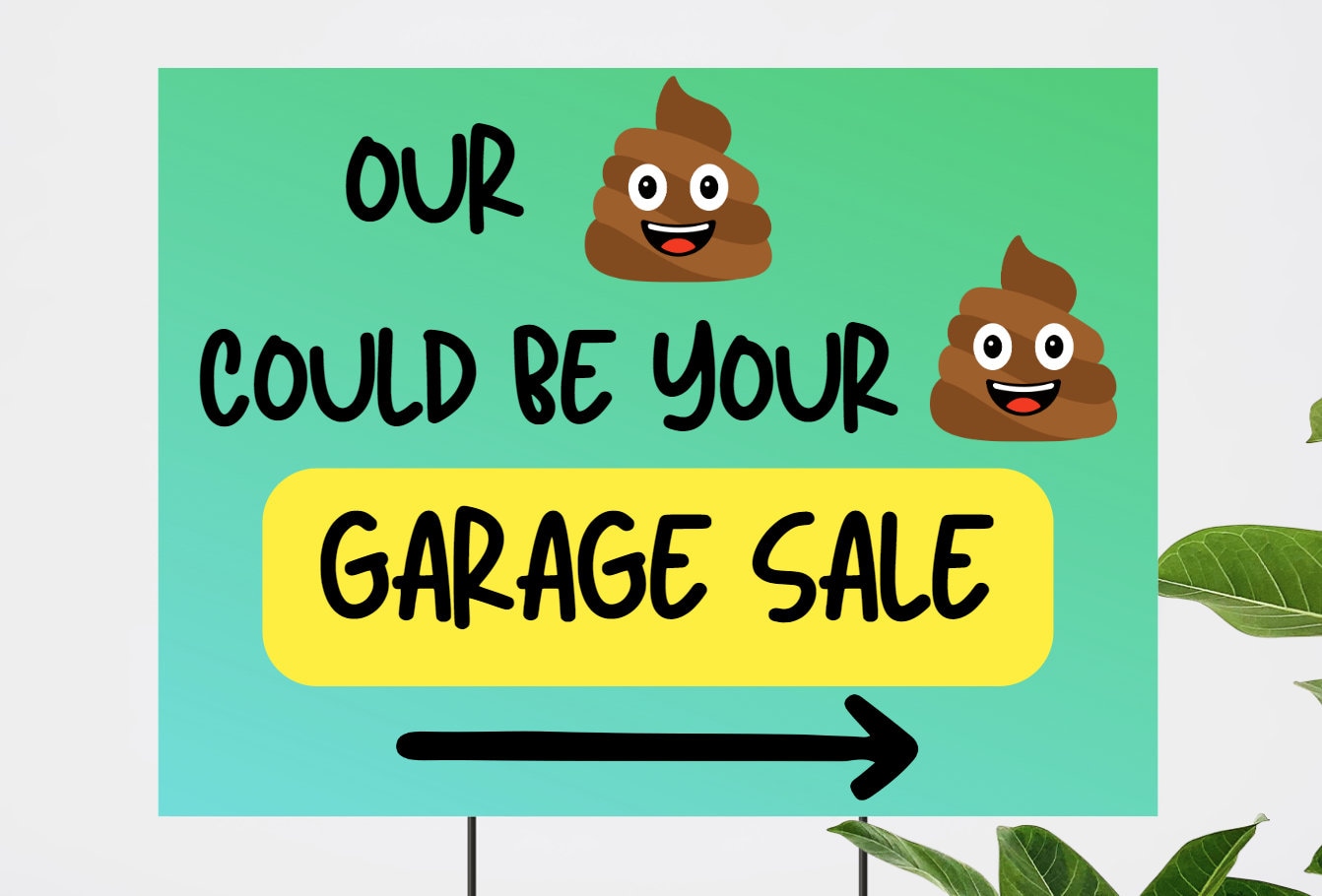 Funny Garage Sale Sign, Printable Yard Sale Banner, Community Garage ...