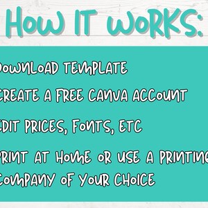 Lemonade Stand Poster & Pricing Sign Bundle, Editable Template, Summer Kids Lemonade Sale, Booth ...