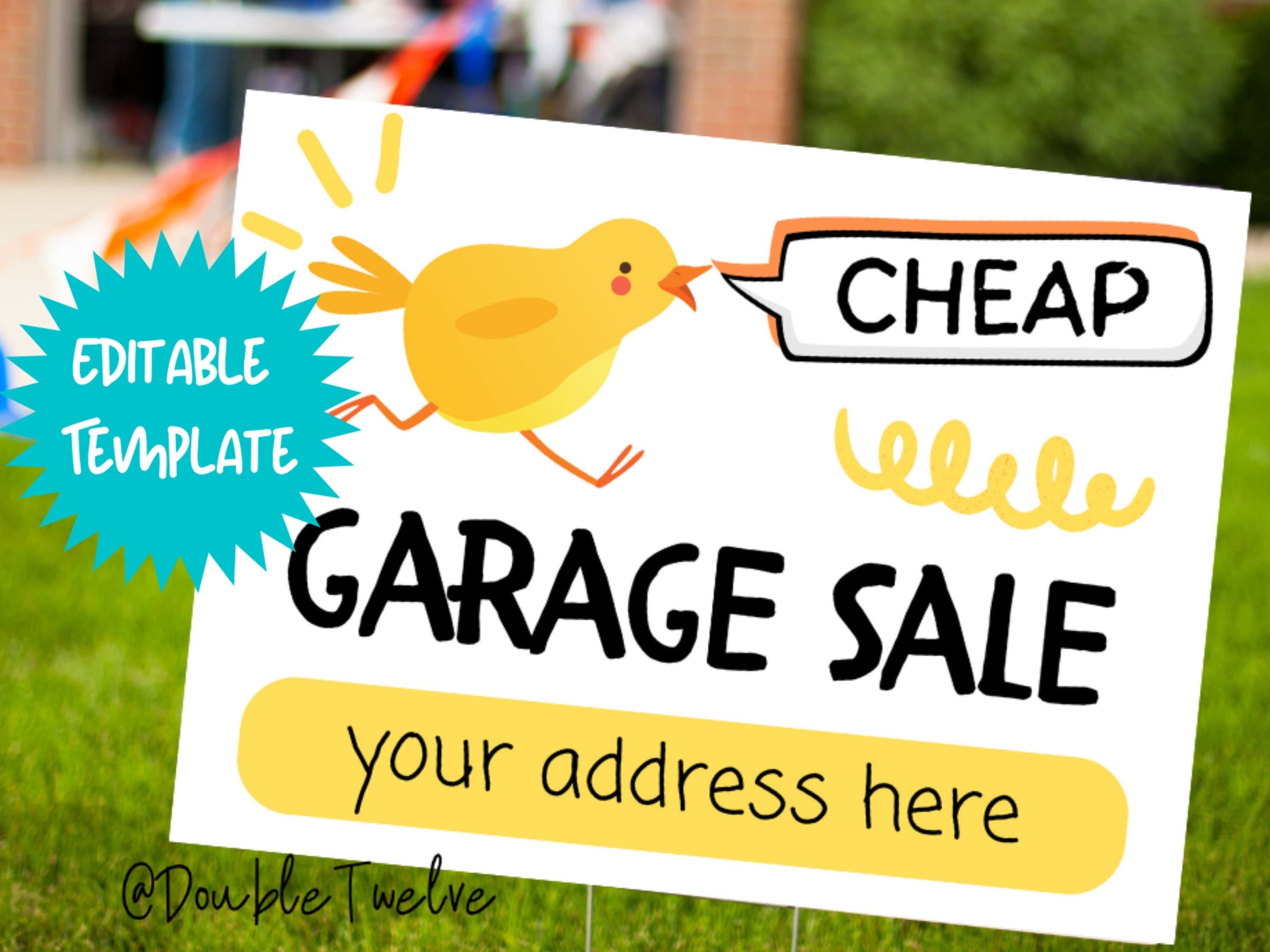 Funny Garage Sale Signs, Editable Template, Moving Sale, DIY Garage ...