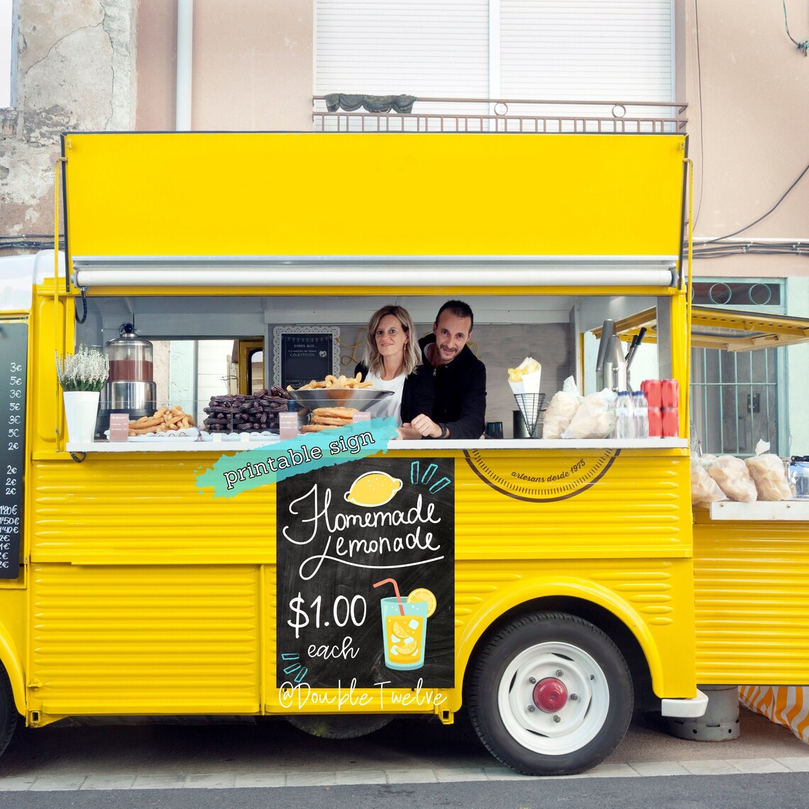 Lemonade Stand Sign, Food Truck, Farmer's Market, Vender Booth ...