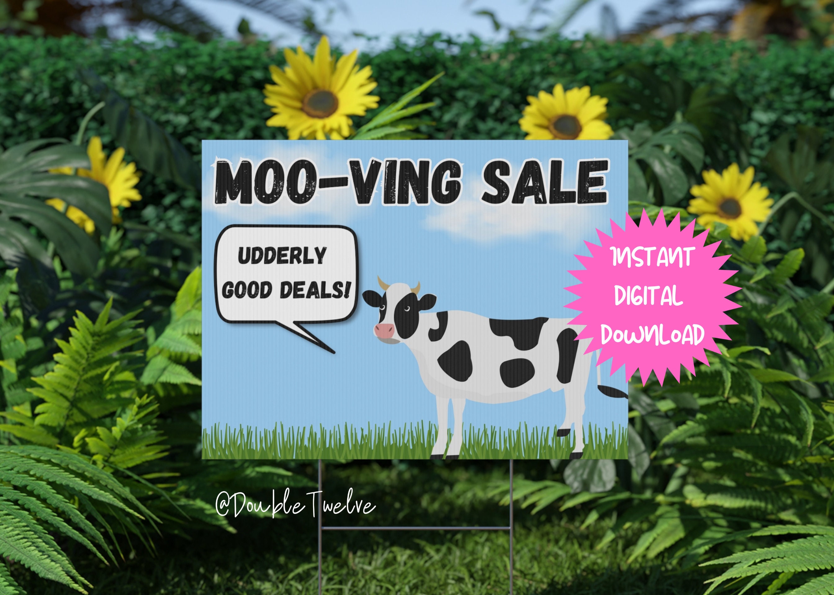 Funny Moving Signs, Garage Sale Printable, DIY Yard Sale Signs, Street ...