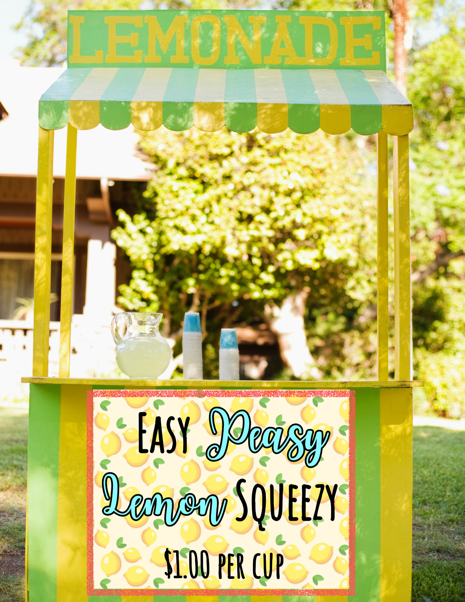 Cute Printable Lemonade Stand Signs, Vendor Fair Booth, Farmers Market ...