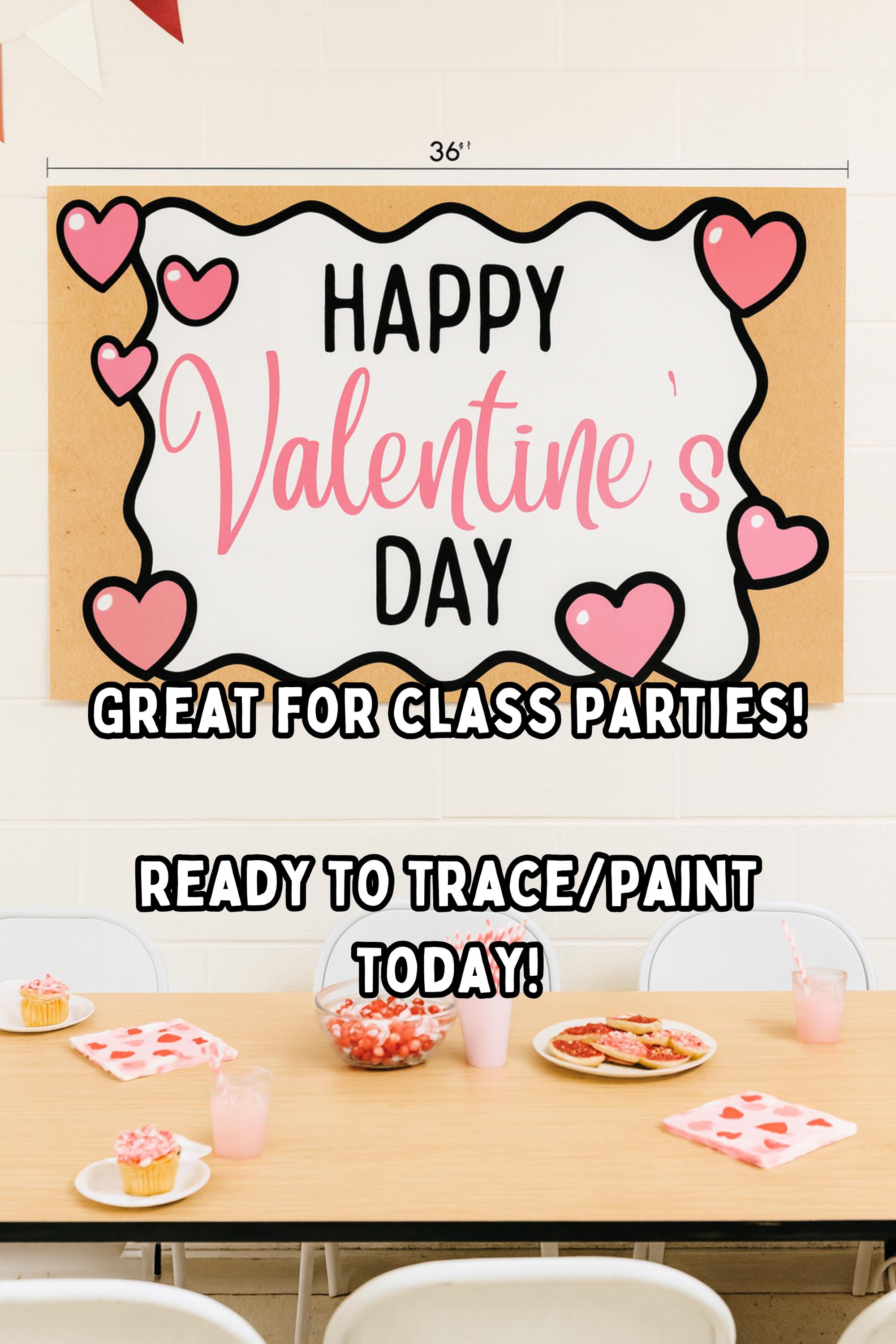 Valentine’s Day Painted Banner Package | Kids Classroom Party ...