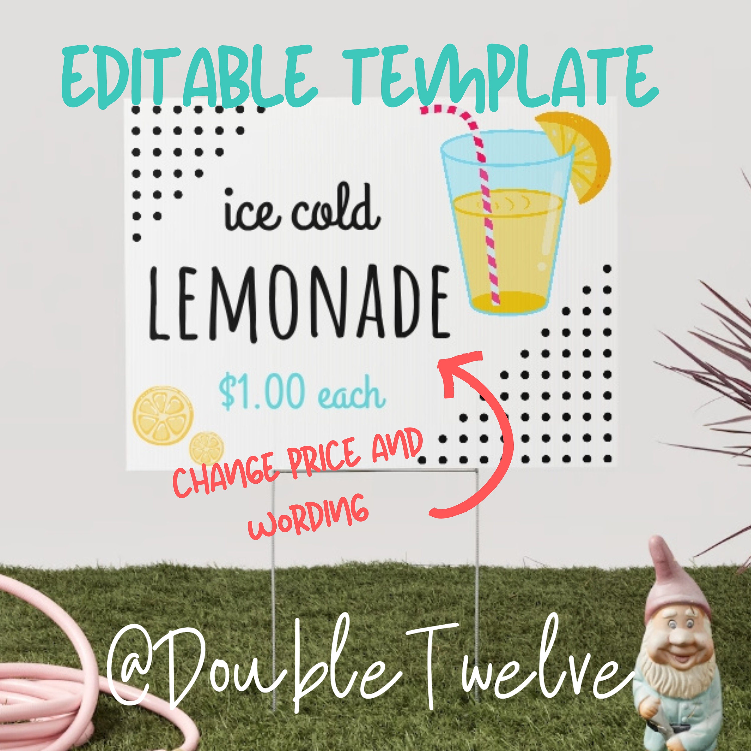 Custom Lemonade Stand Yard Sign, Lemonade Booth Sign, Personalized Kids ...