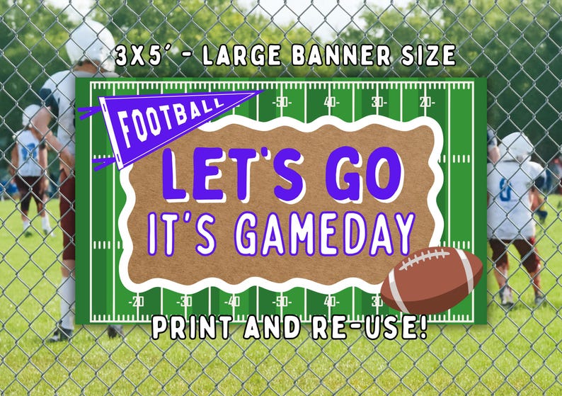 Homecoming Pep Rally Painted Look Banner, High School Game Day Sign ...