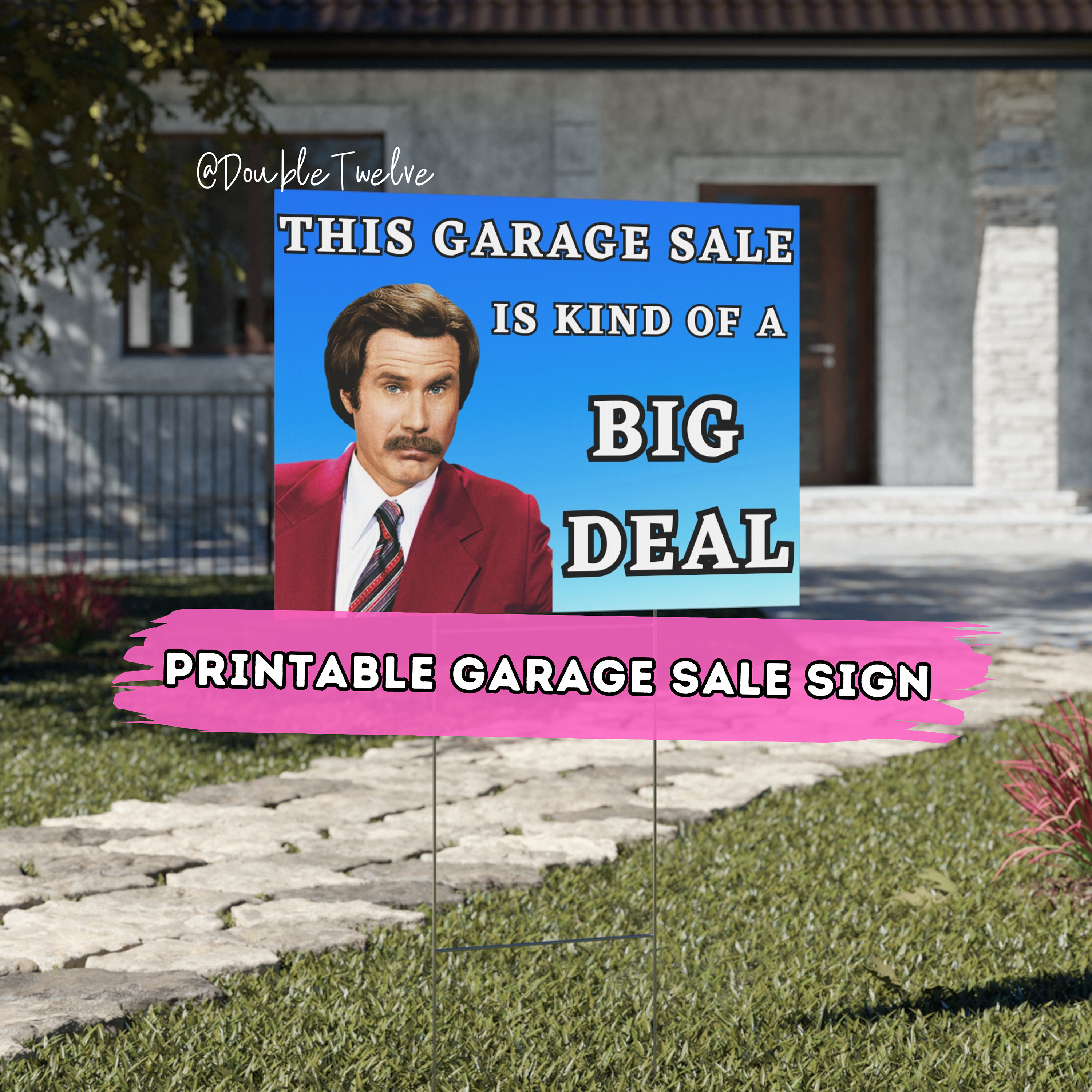 Funny Garage Sale Sign, Printable Yard Sale, Ready to Print Ron ...