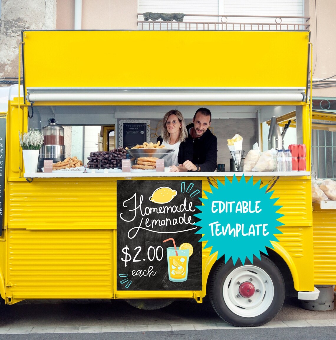Lemonade Stand Template, Farmers Market Booth Signage, Small Business ...