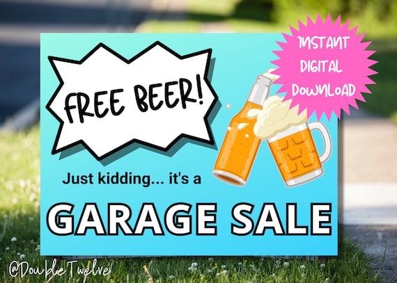 Homemade Yard Sale Sign