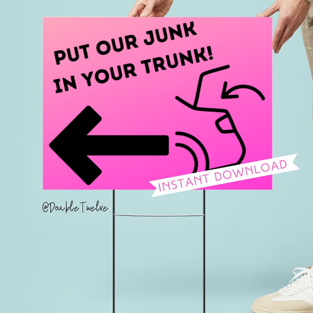 Funny Garage Sale Signs, Printable Yard Sale, Estate Moving Sale, Put ...
