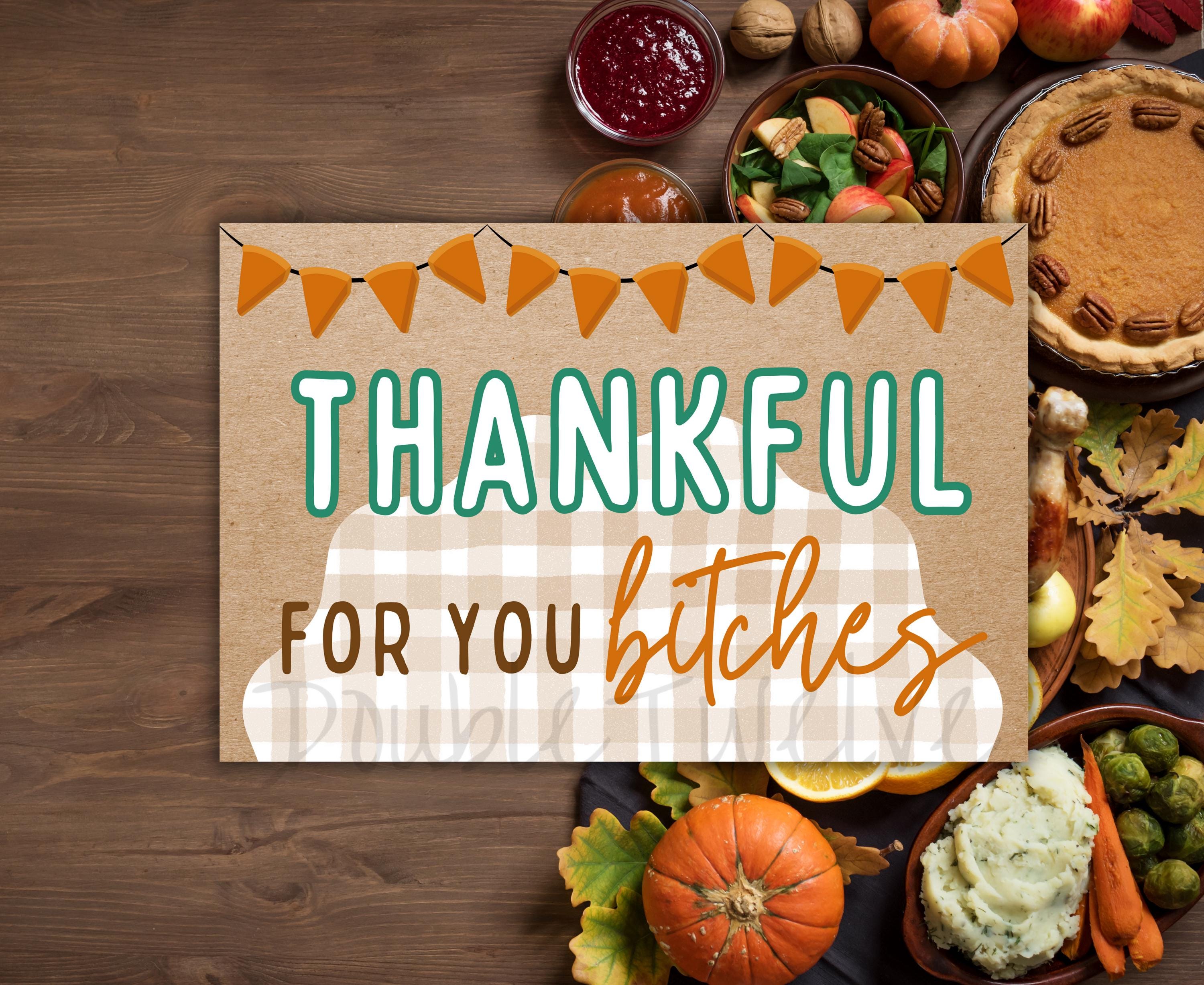 Funny Friendsgiving Party Decorations | Printable Happy Friendsgiving ...