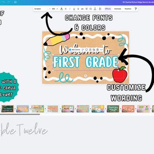 Project & Paint Banner Mockups for Teachers, Back to School/first Day ...