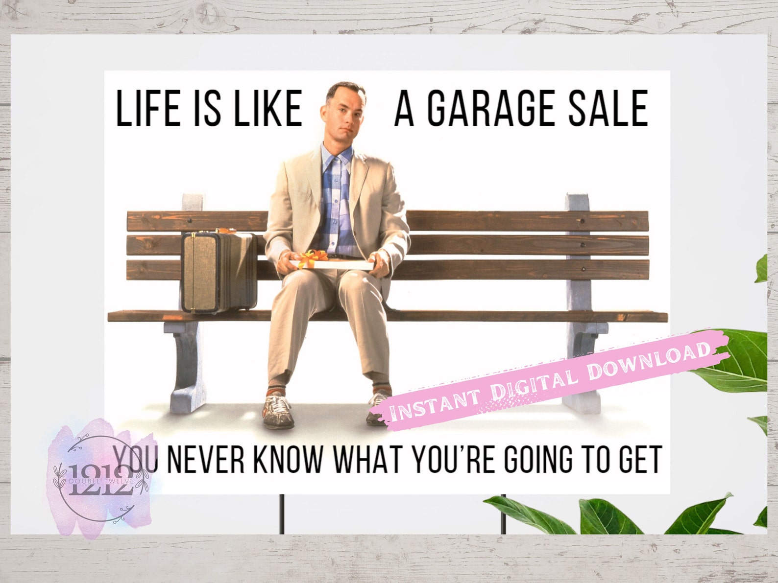 Funny Forrest Gump Garage Sale Sign, DIY Printable Yard Sale Signs ...