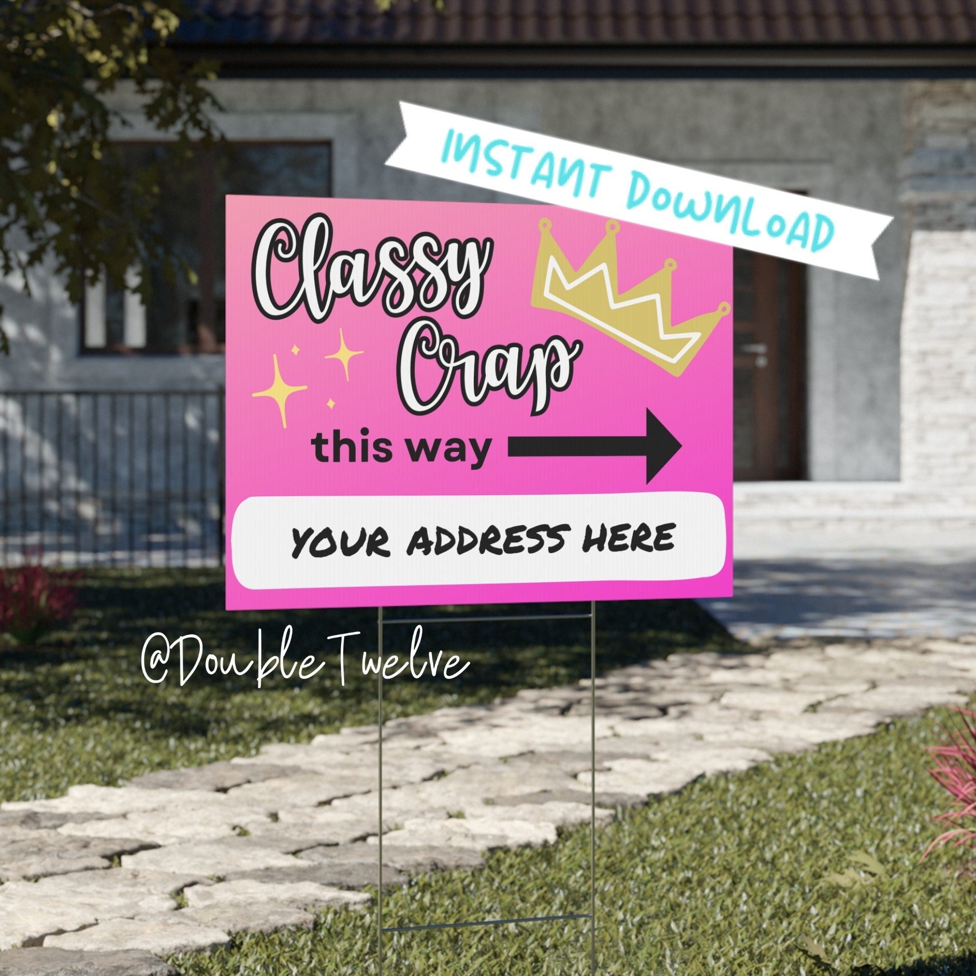 Funny Garage Sale Signs, Yard Sign, Printable Yard Sale Poster, DIY ...