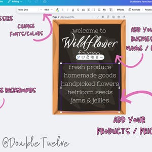 Editable Craft Fair Display Table Signs, Small Business Farm Stand ...