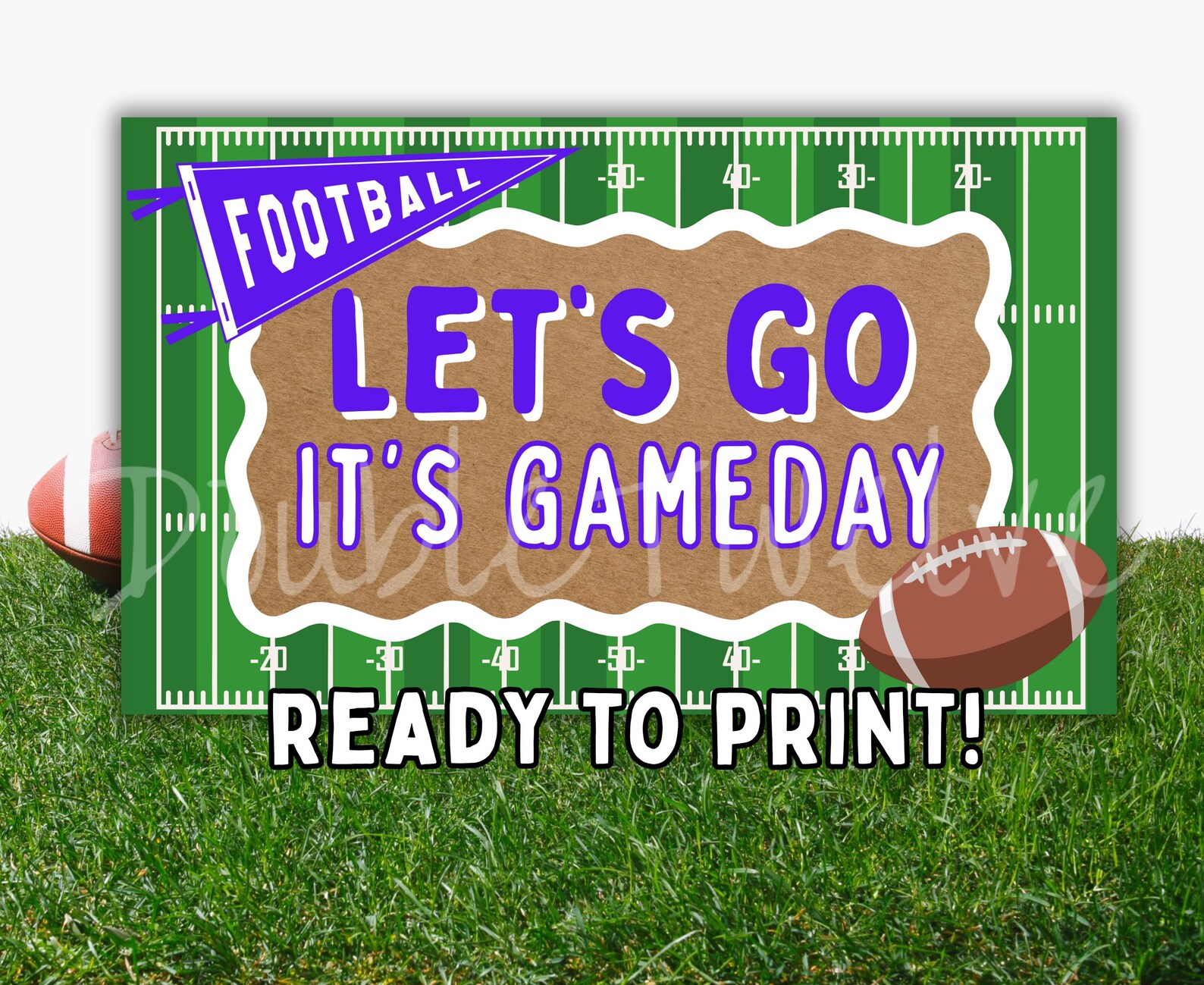 Homecoming Pep Rally Painted Look Banner, High School Game Day Sign ...