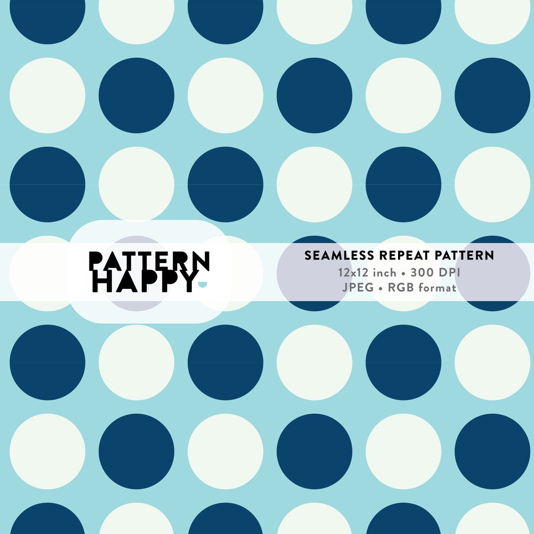 Blue Dot Seamless Pattern: Sublimation Printing Repeat (digital File ...