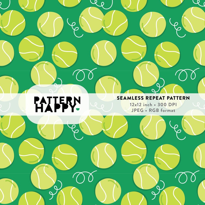 Tennis Seamless Pattern, Spring Pattern, Sublimation Printing, Sports ...