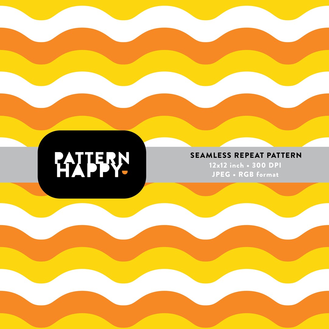 Retro Halloween Candy Corn Wave Seamless Pattern (digital Download) - Etsy