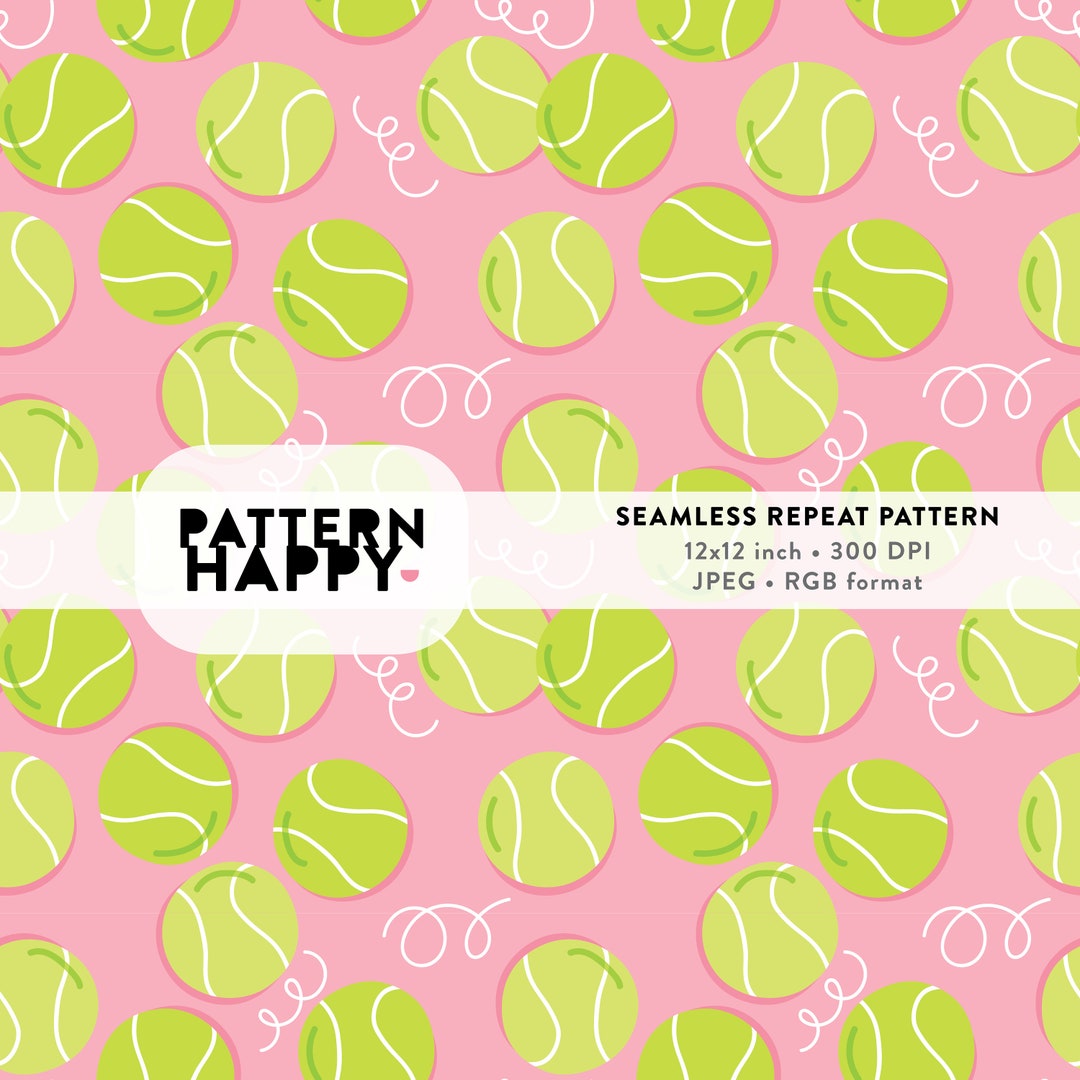 Tennis Ball Seamless Pattern: Sports Sublimation Print (JPG File) - Etsy