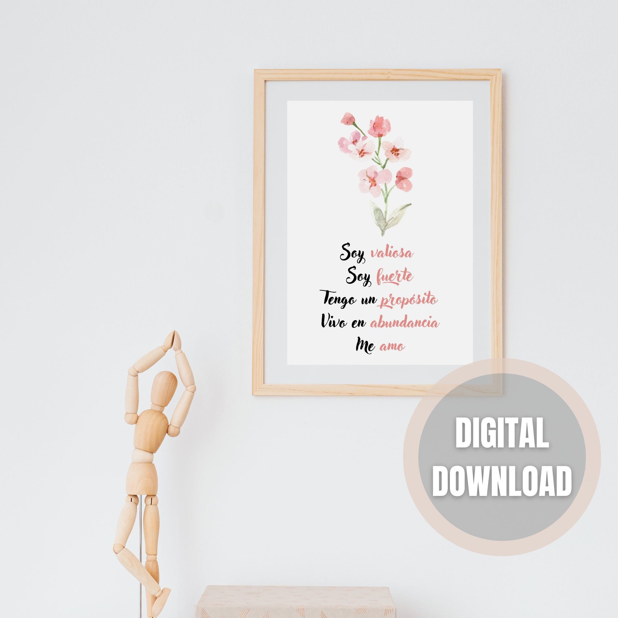 Spanish Positive Affirmations Printable No Frame - Etsy