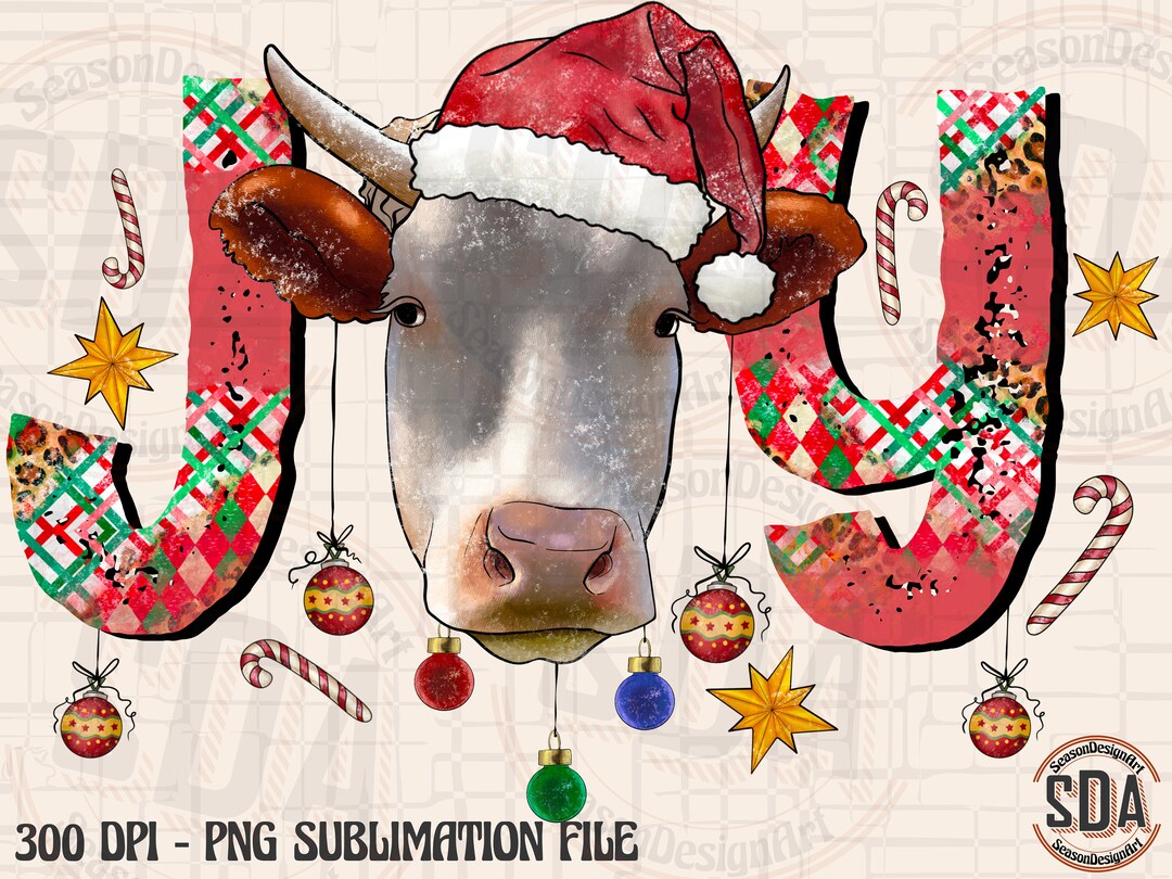 Joy Cow Weihnachten Png, Joy Cow Png, Aquarell Bauernhof, Nutztiere ...