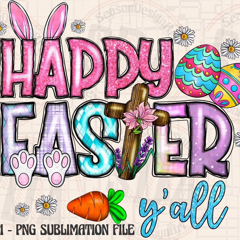 Happy Easter Print - Etsy