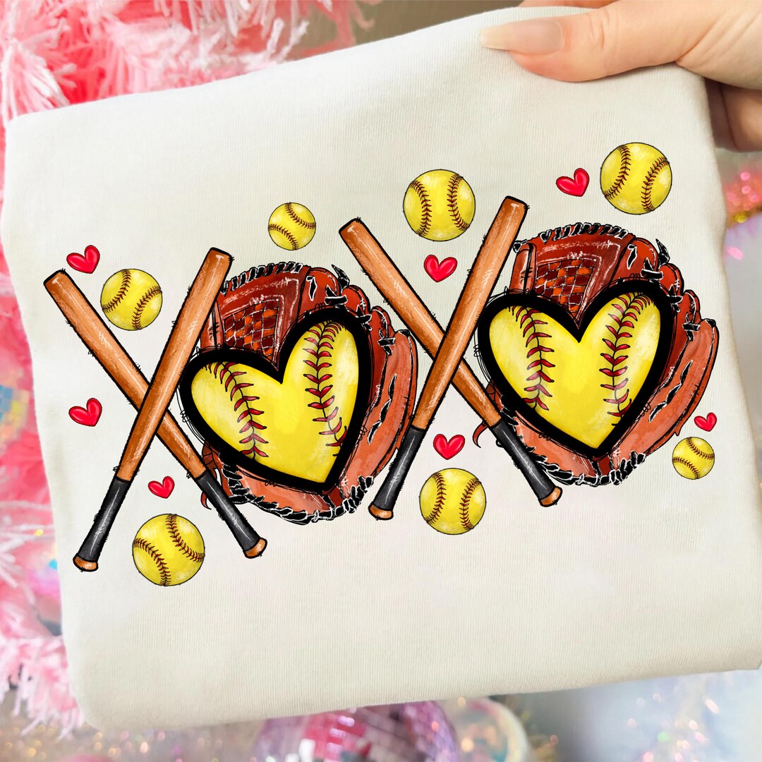 Valentine Softball Png, Valentine Design Png, Valentine Heart Design ...