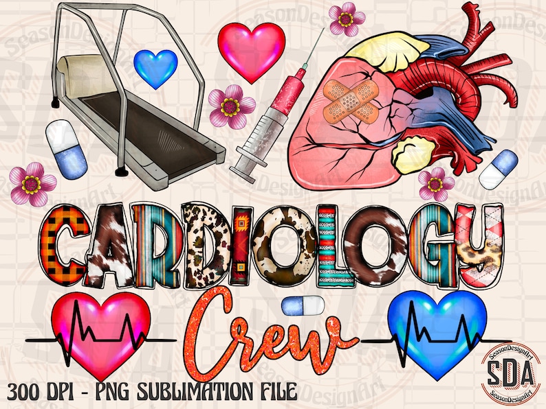 Cardiology Crew Png Anatomical Heart Png Sublimation Design - Etsy