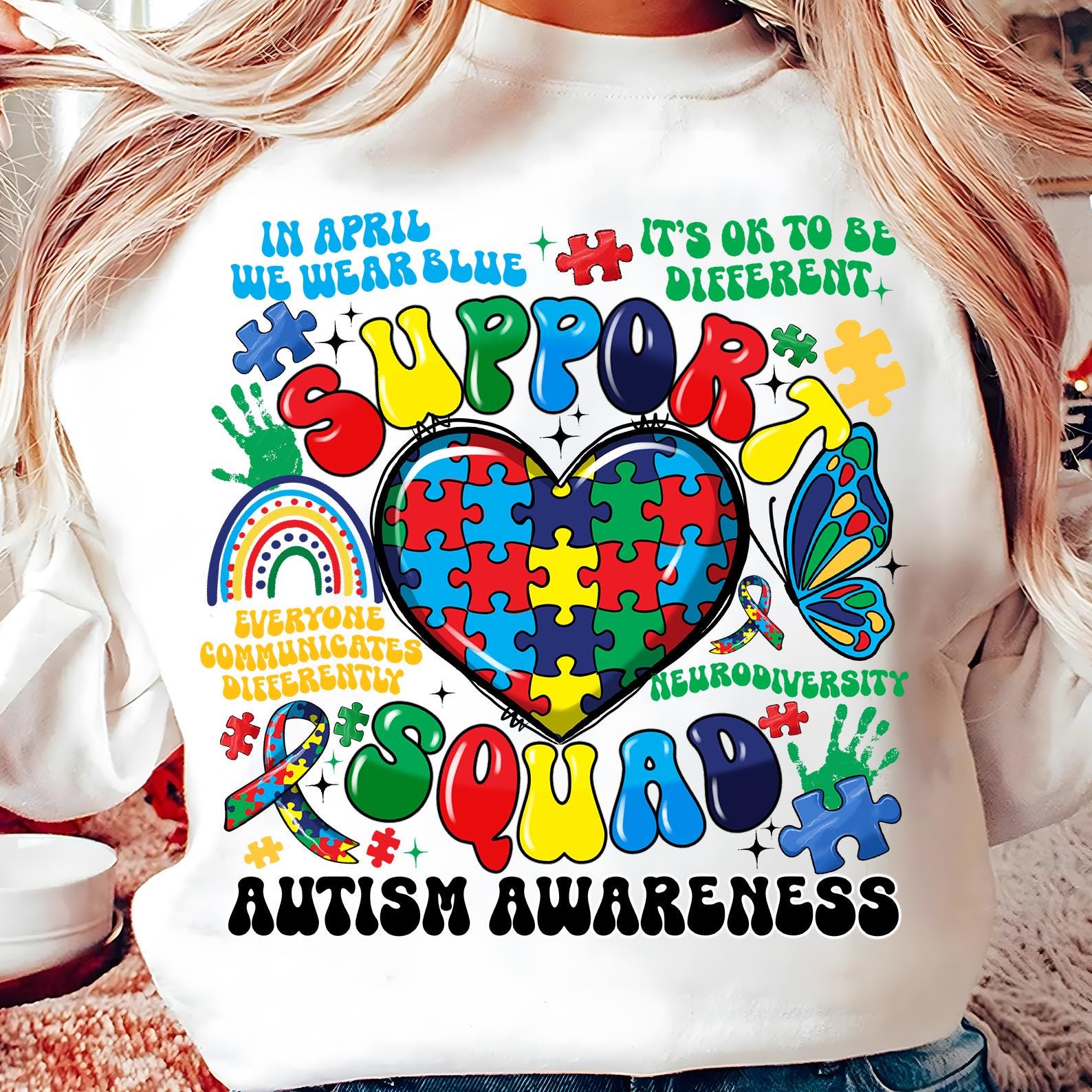 Autism Support Squad PNG: Awareness Design (digital Download) - Etsy