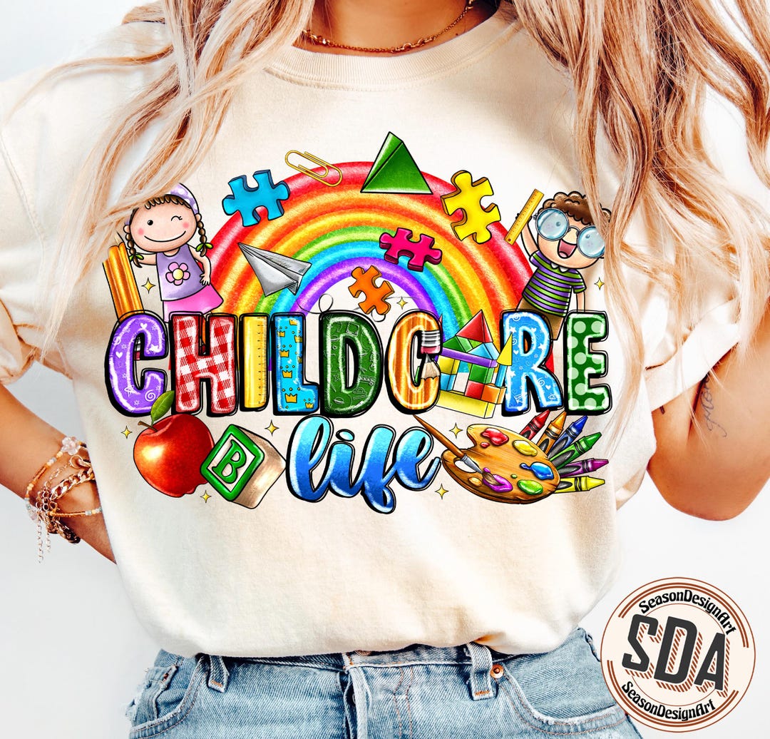 Childcare Life PNG: Teacher Sublimation Design (digital Download) - Etsy