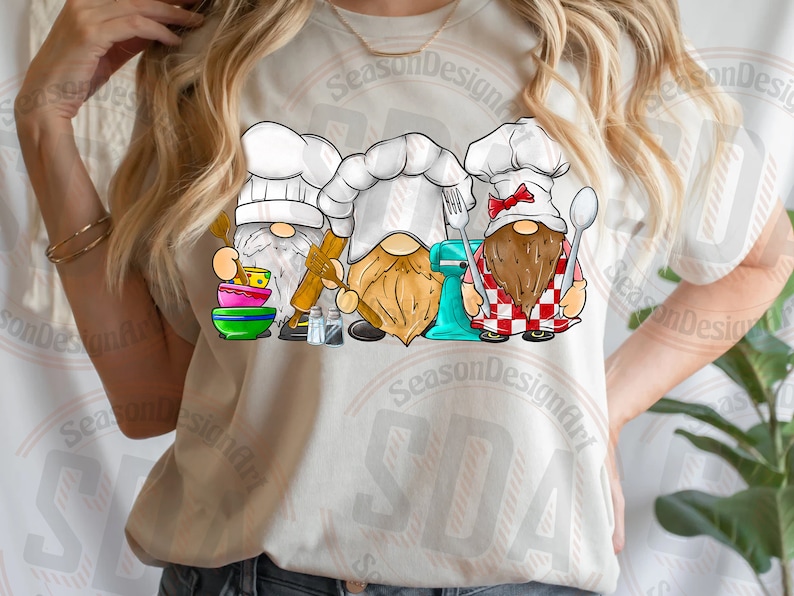 Chef Gnomes PNG: Baking Kitchen Design (digital Download) - Etsy