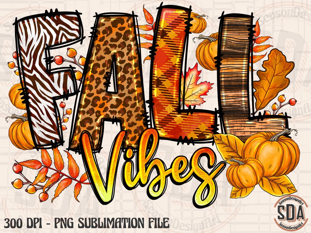 Fall Vibes Png, Fall Png, Autumn Png, Fall Vibes Lightning Bold Png ...