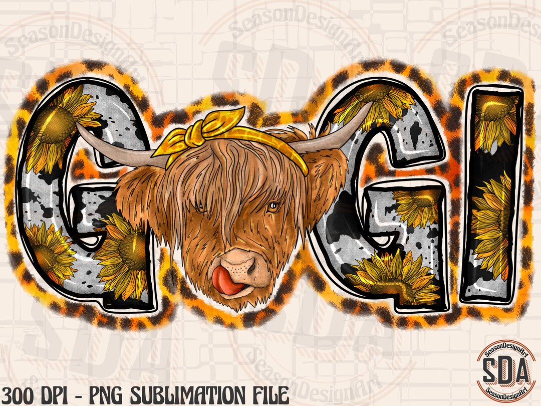 Gigi Cow Png, Sublimation Designs, Mother's Day Design, Cow Mama Png ...