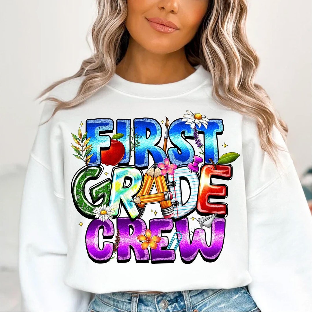 First Grade Crew PNG, Back to School Png, 1st Grade Crew Png, First ...