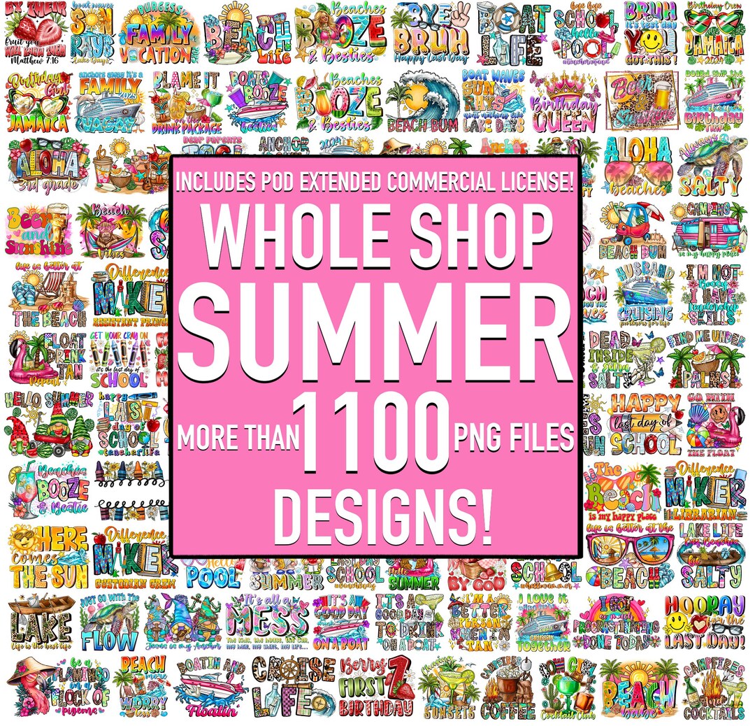 1100+ Summer Bundle Png, Summer Png, Summer Vibes Bundle Png, Mega ...