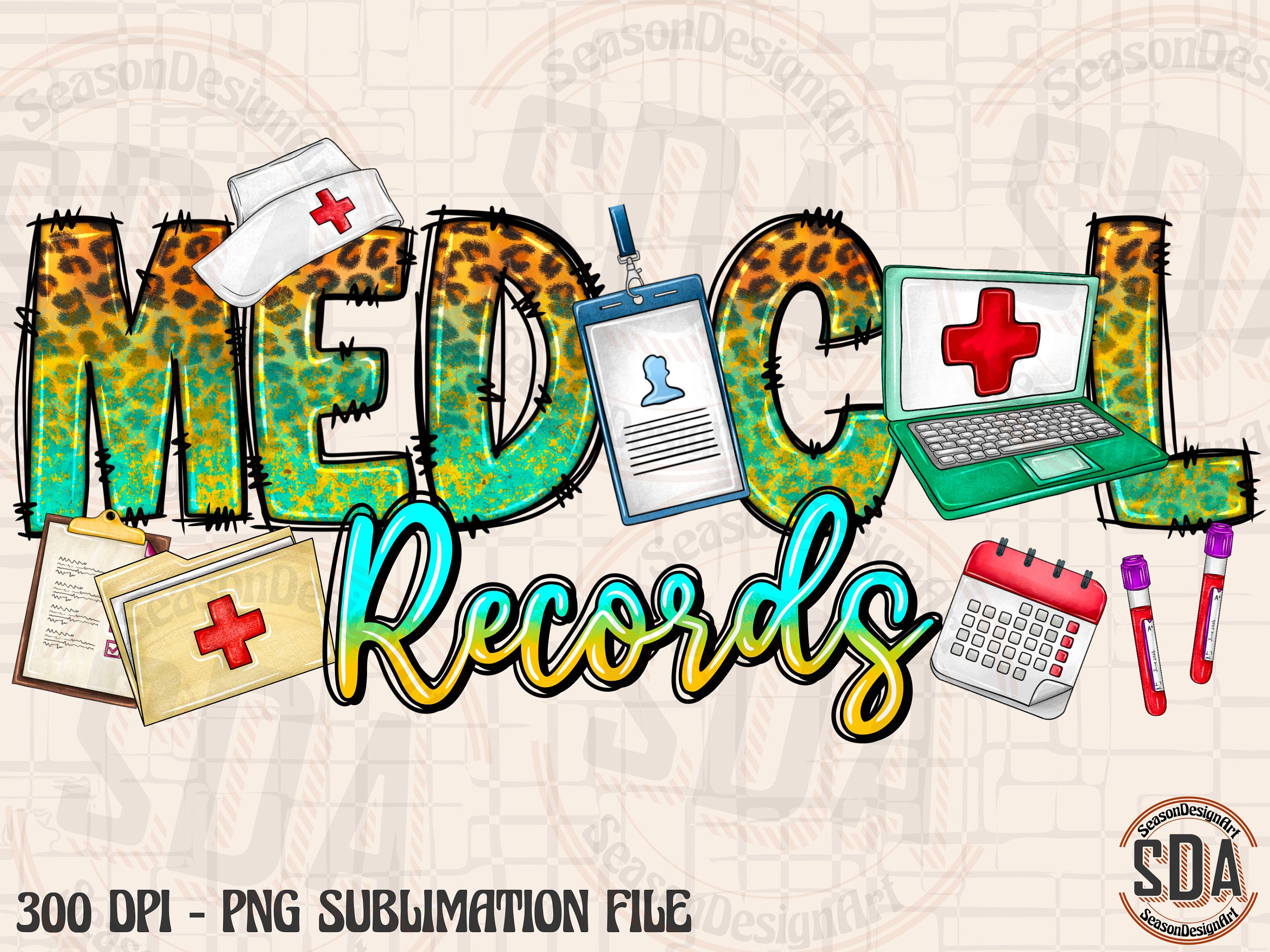 Medical Records PNG Sublimation Design (digital Download) - Etsy