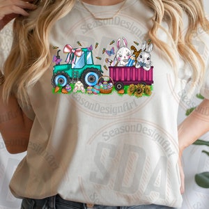 Easter Day Tractor Png, Easter Tractor Png, Easter Png, Blue Tractor ...