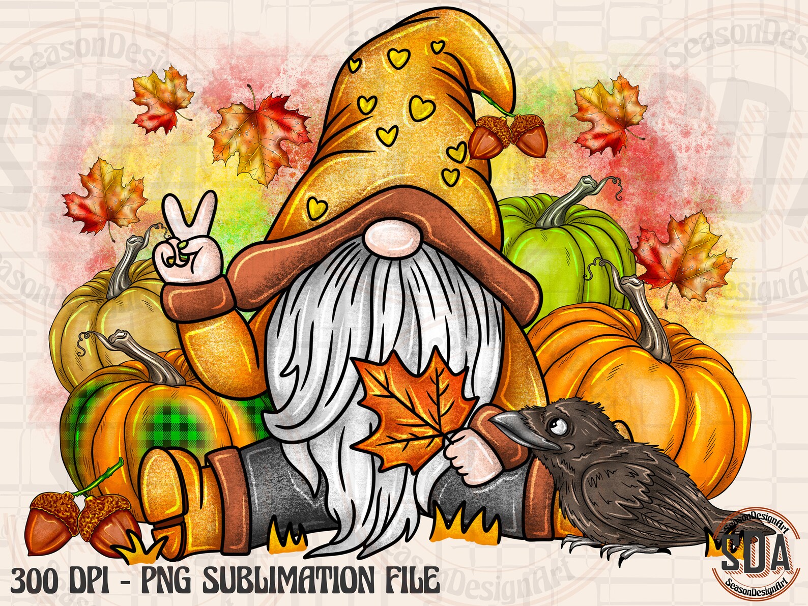 Fall Gnome Png, Fall Png, Autumn Png, Gnome Design, Pumpkin Png ...