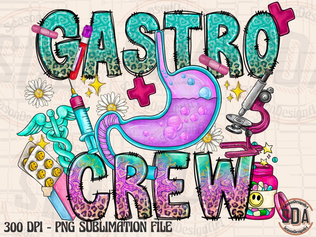 Gastro Png Sublimation Design, Gastroenterology Png, Anatomical Gastro ...
