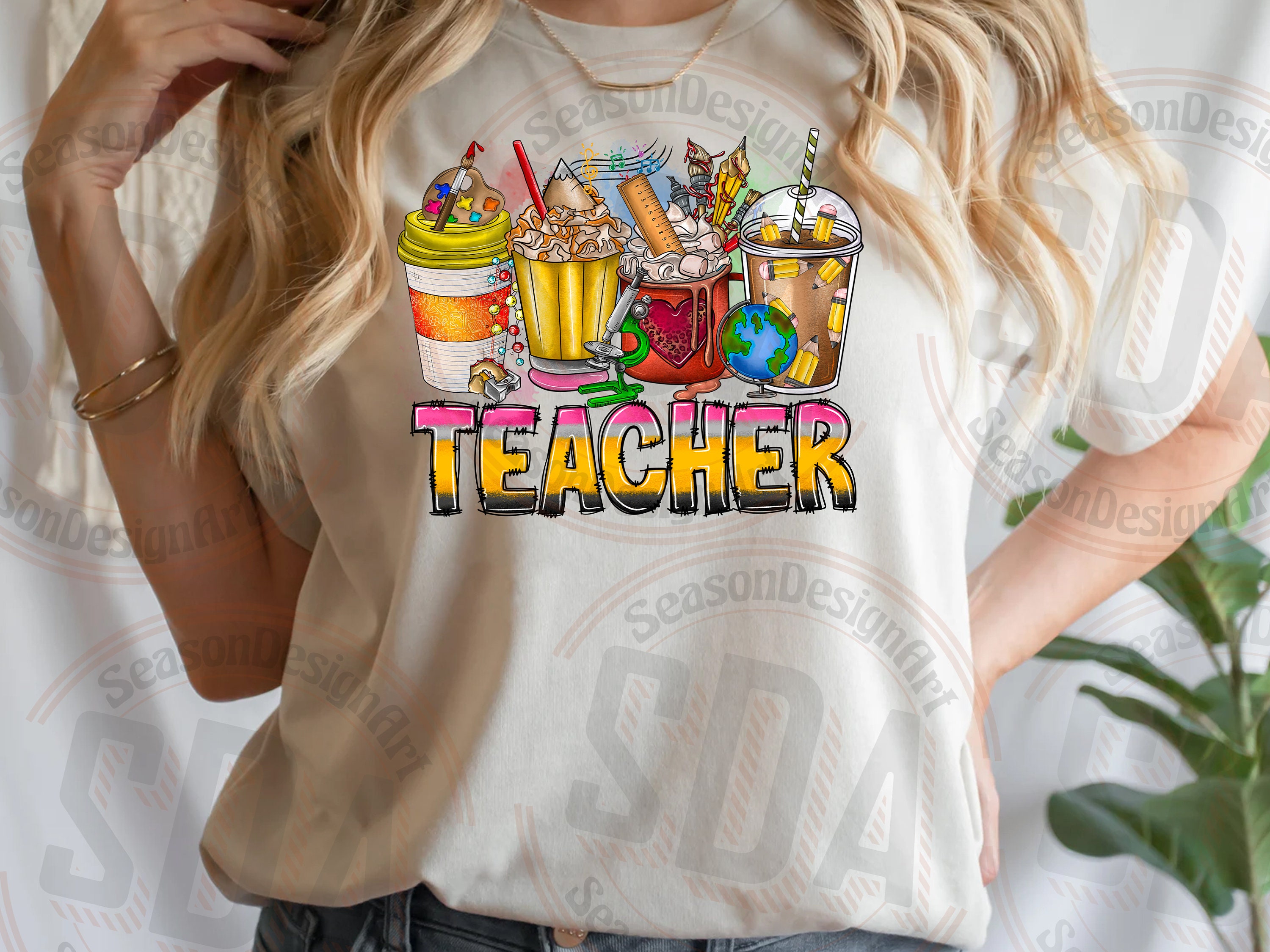 Teacher Coffee Cups PNG: Sublimation Design (digital Download) - Etsy